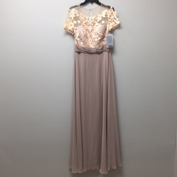 JS Collections | Dresses | Js Collections Embroidered Illusion Floral ...